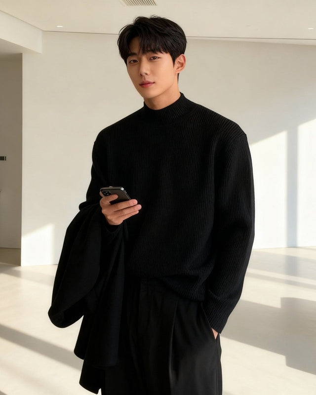 GS No. 191 Semi-turtleneck Sweater – Gentleman's Seoul