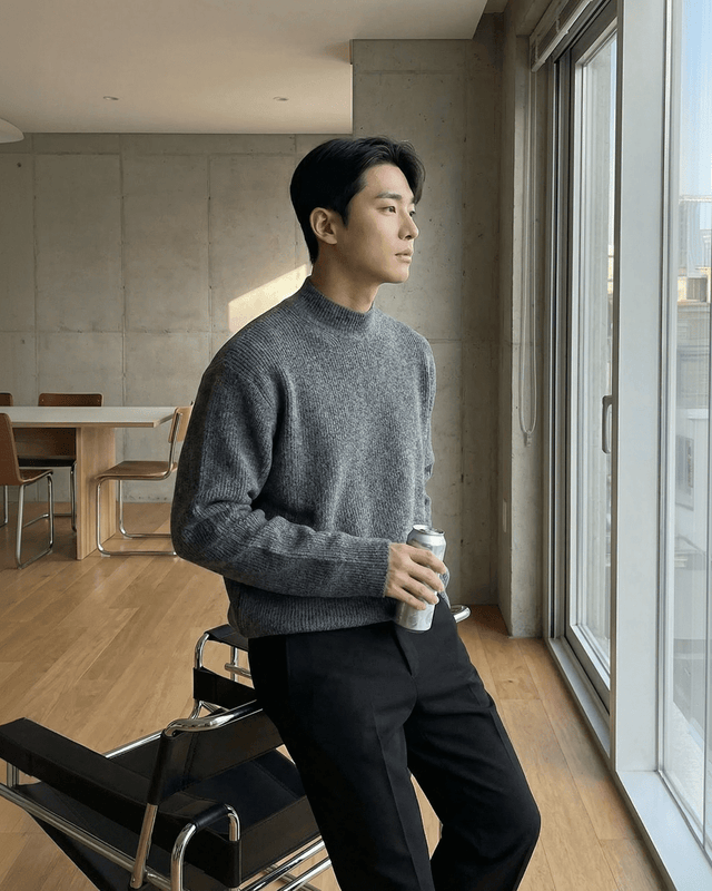 GS No. 191 Semi-turtleneck Sweater – Gentleman's Seoul